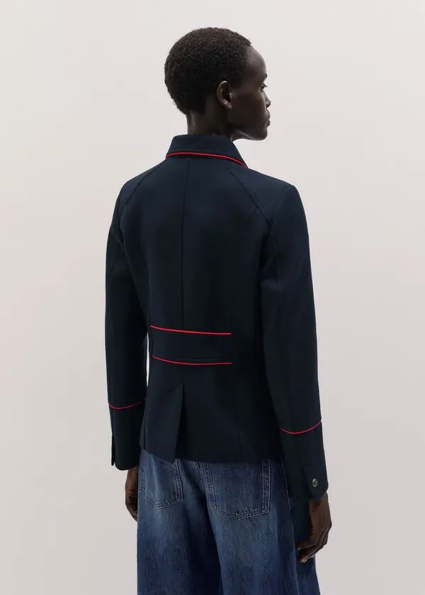 ME+EM Slim Fit Piped Utility Jacket