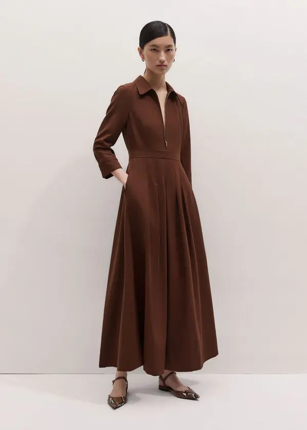 ME+EM Fit And Flare Maxi Shirt Dress