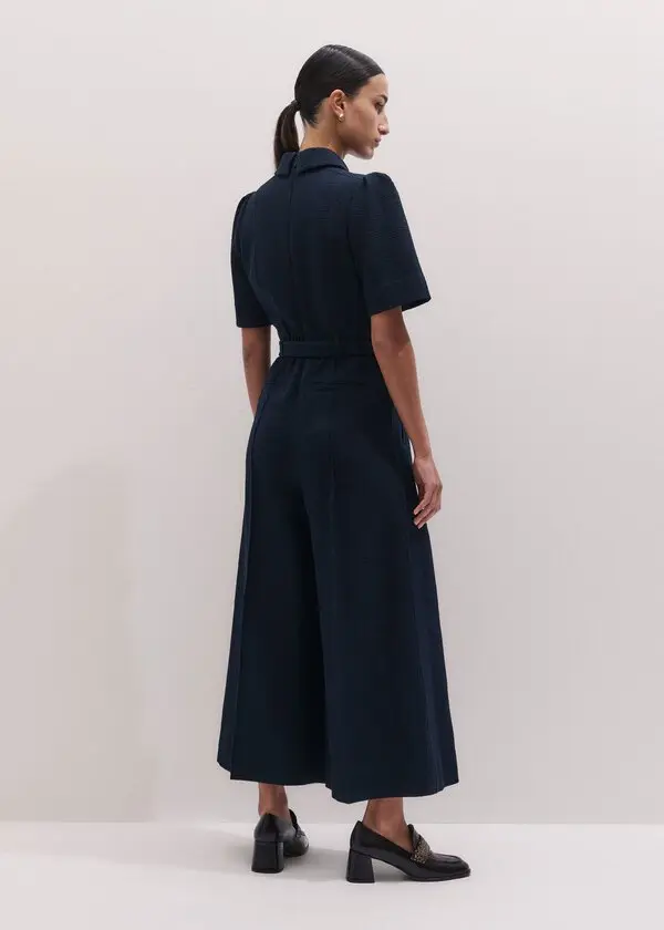 ME+EM Wide Leg Cropped Jumpsuit + Belt