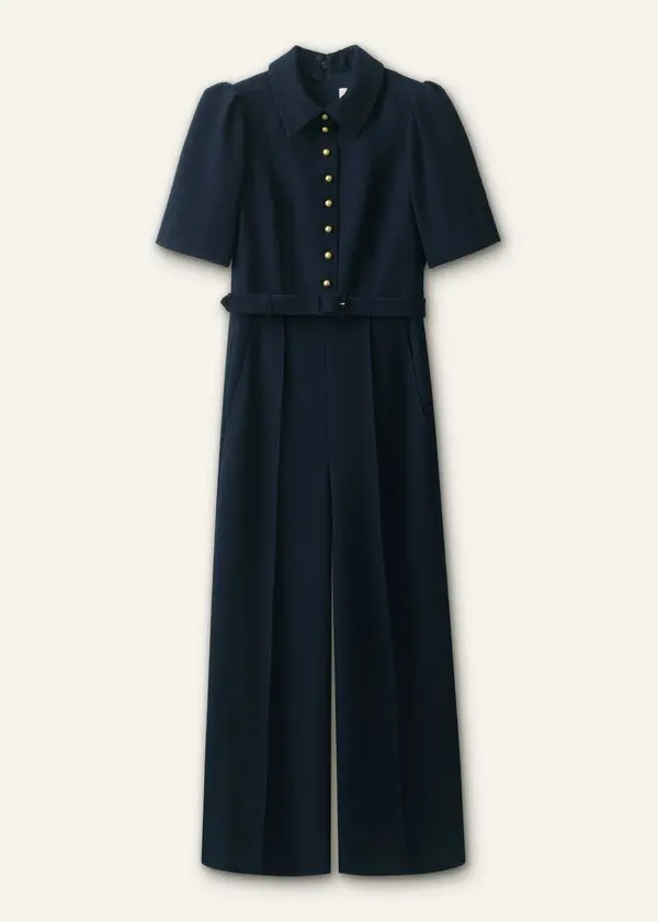 ME+EM Wide Leg Cropped Jumpsuit + Belt