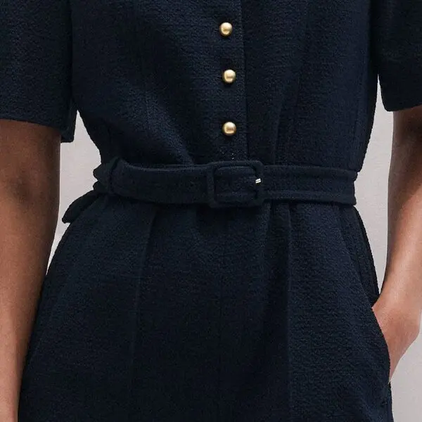 ME+EM Wide Leg Cropped Jumpsuit + Belt