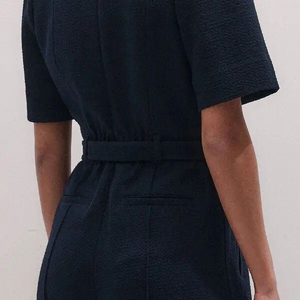 ME+EM Wide Leg Cropped Jumpsuit + Belt