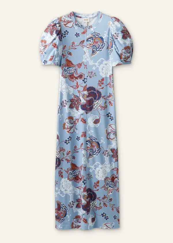 ME+EM Paisley Print Puff Sleeve Maxi Dress