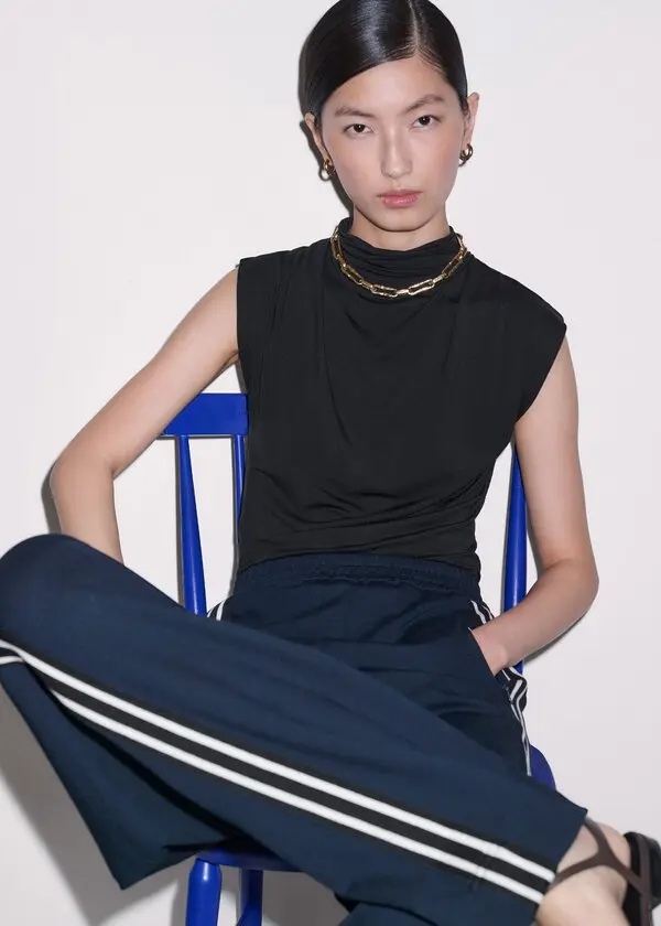 ME+EM Sleeveless Drape Top