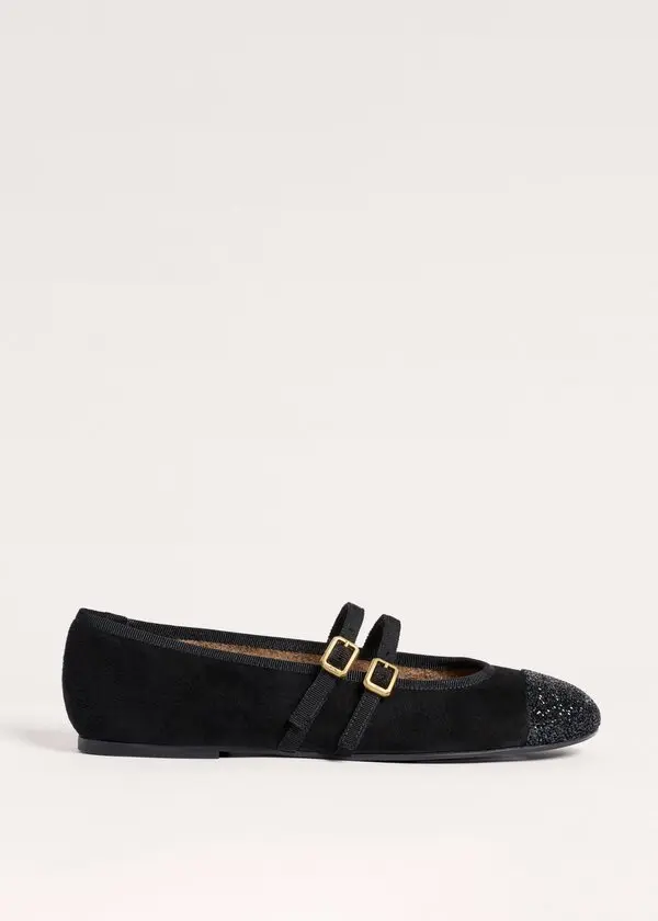 ME+EM Crystal Round Toe Ballerina
