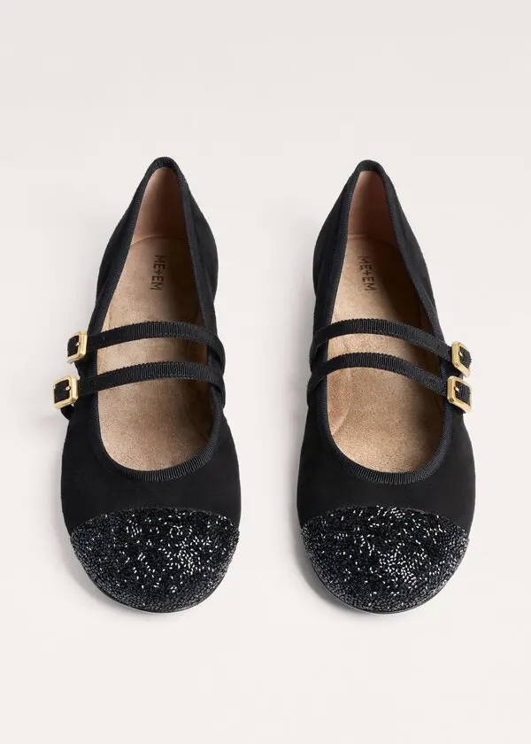 ME+EM Crystal Round Toe Ballerina