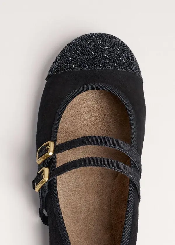 ME+EM Crystal Round Toe Ballerina