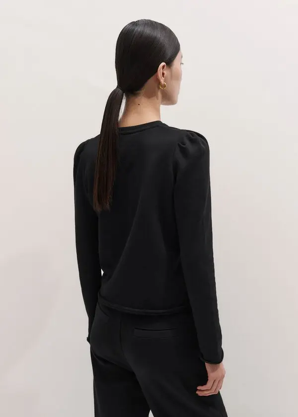 ME+EM Raw Edge V Neck Sweatshirt