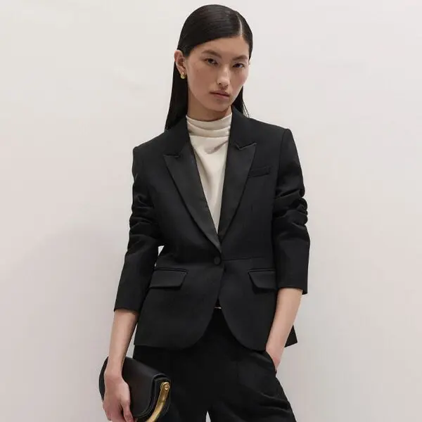 ME+EM Wide Leg Tux Trouser