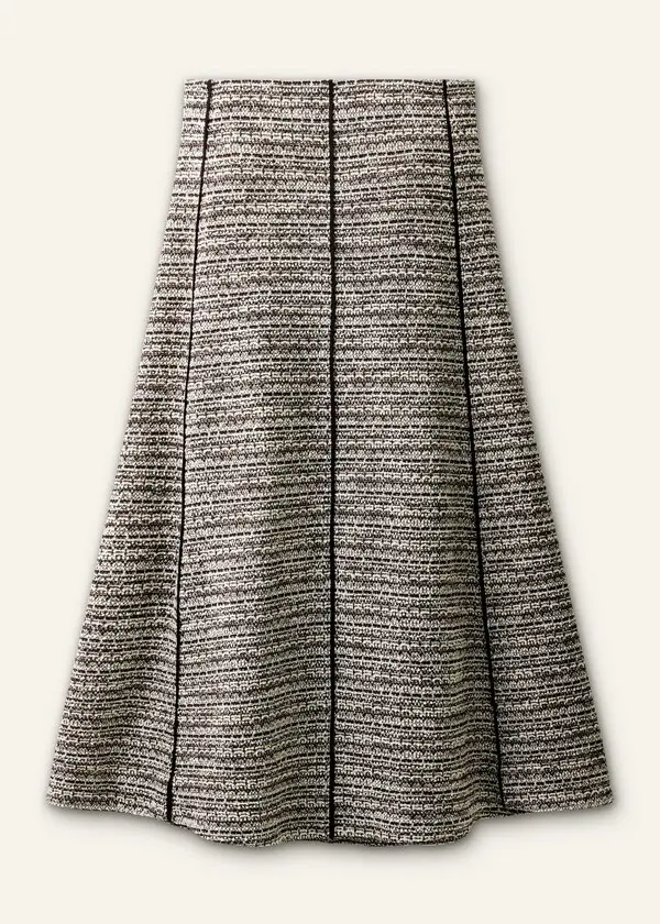 ME+EM Soft Tweed A-line Midi Skirt