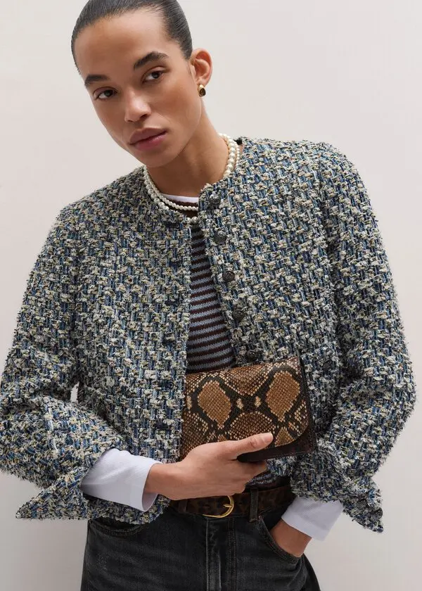 ME+EM Boxy Crop Tweed Jacket