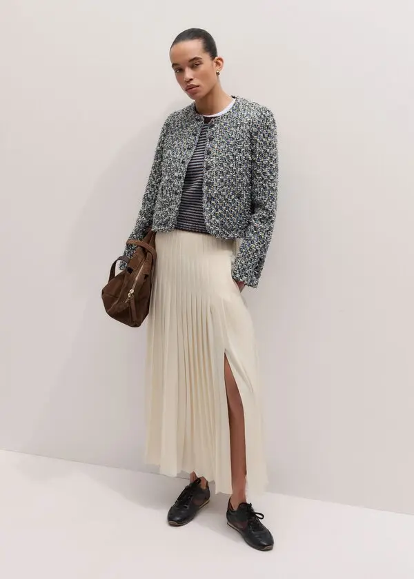ME+EM Boxy Crop Tweed Jacket