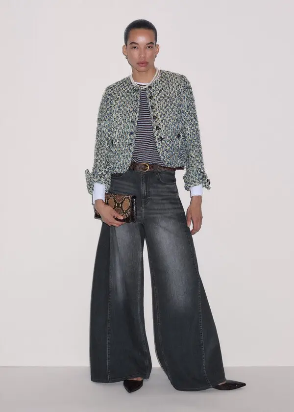 ME+EM Boxy Crop Tweed Jacket