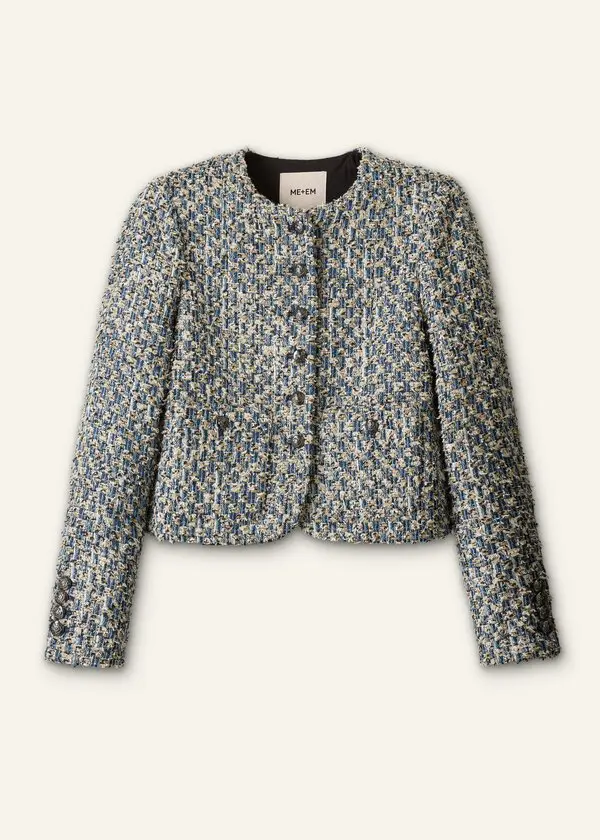 ME+EM Boxy Crop Tweed Jacket