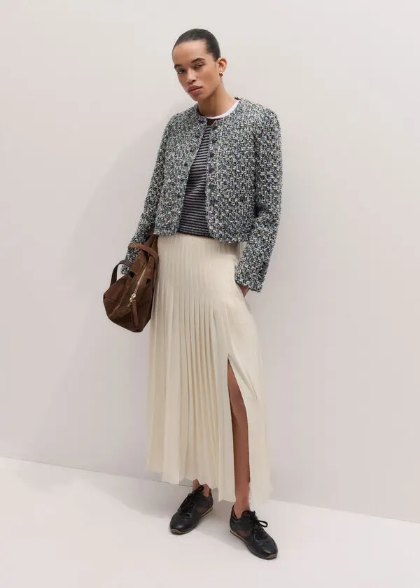 ME+EM Boxy Crop Tweed Jacket