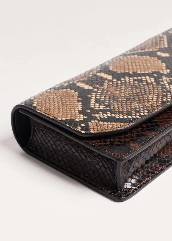 ME+EM Snake Embossed Small Clutch+crossbody Bag