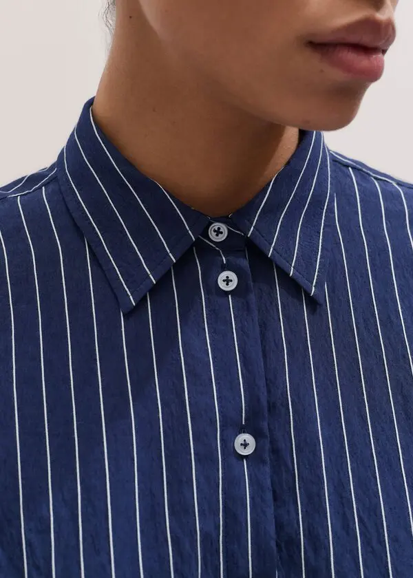 ME+EM Boxy Striped 3/4 Sleeve Shirt