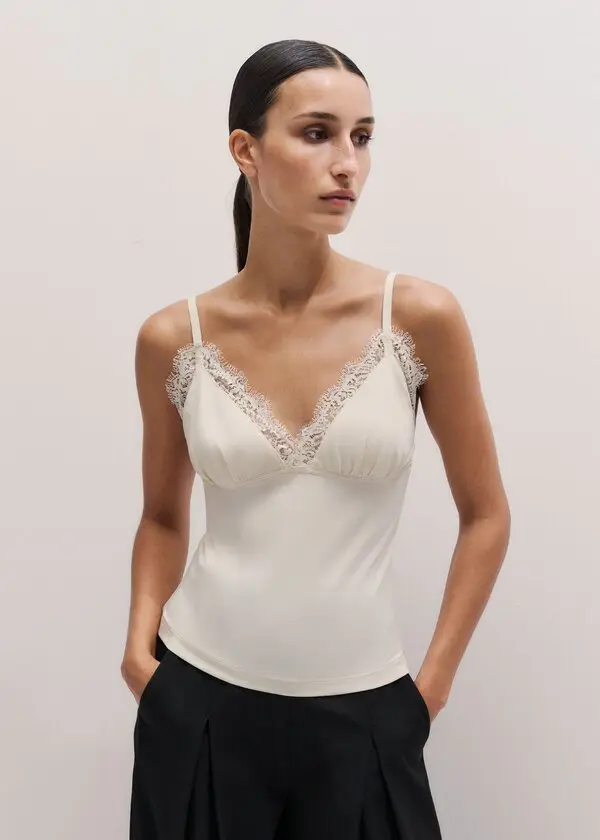 ME+EM Lace Trim Cami