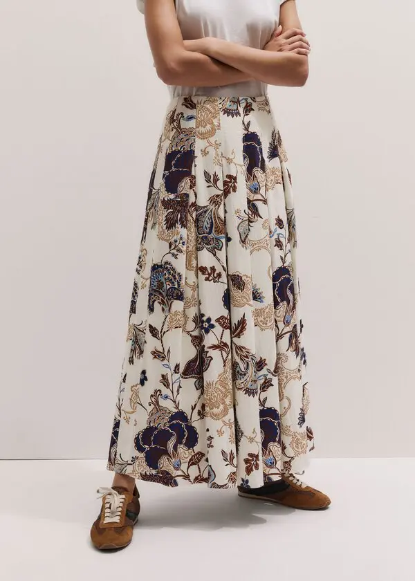 ME+EM Grand Paisley Print Maxi Skirt