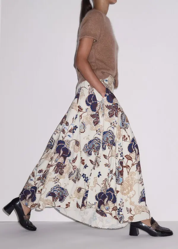 ME+EM Grand Paisley Print Maxi Skirt