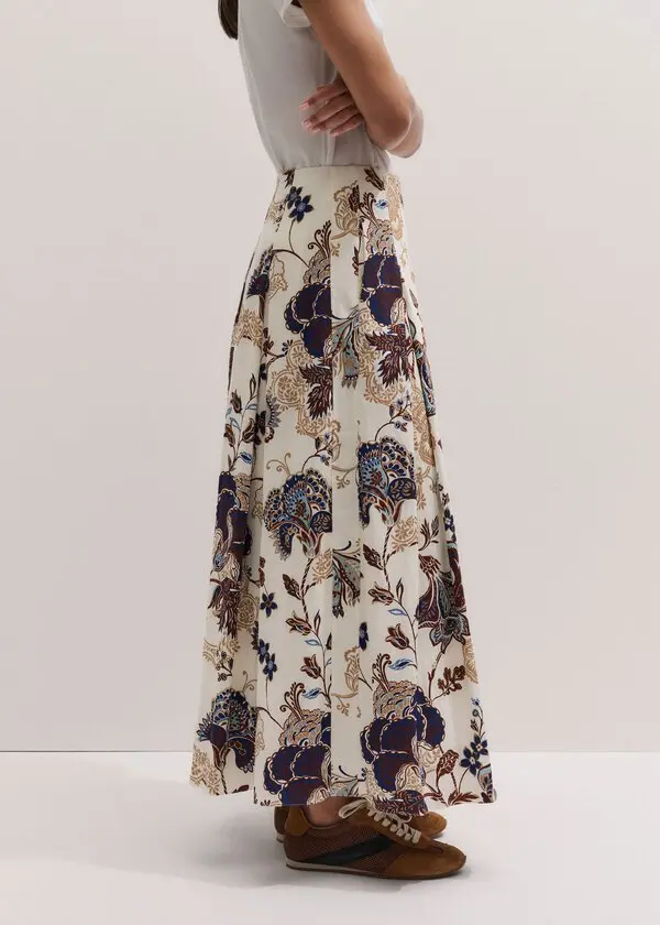 ME+EM Grand Paisley Print Maxi Skirt