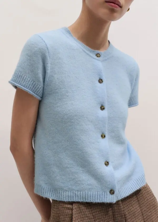 ME+EM Alpaca Button-through Knit Baby Tee