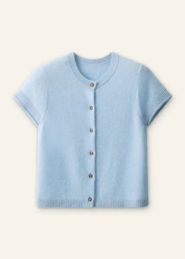 ME+EM Alpaca Button-through Knit Baby Tee