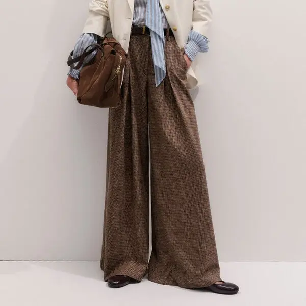 ME+EM Cotton Voile Striped Blouse With Neck Tie