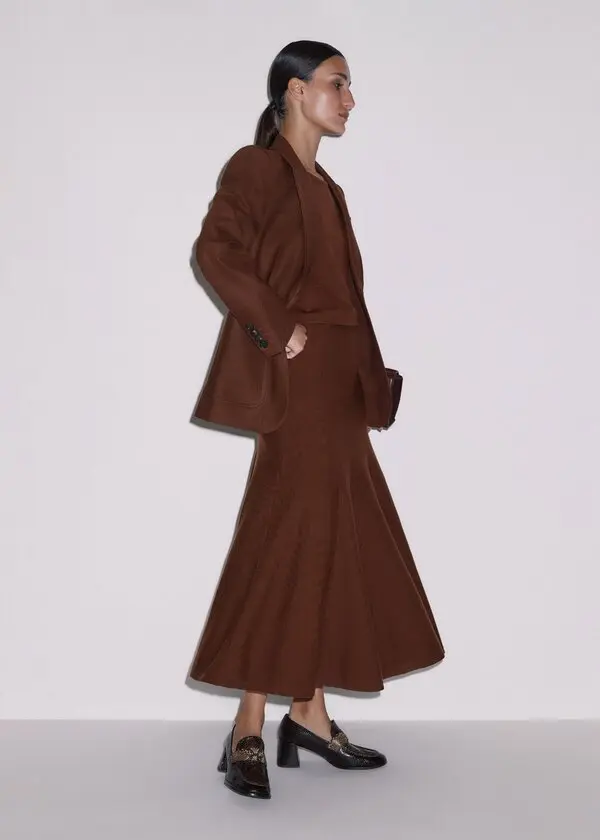 ME+EM Fine Merino Blouson Maxi Dress