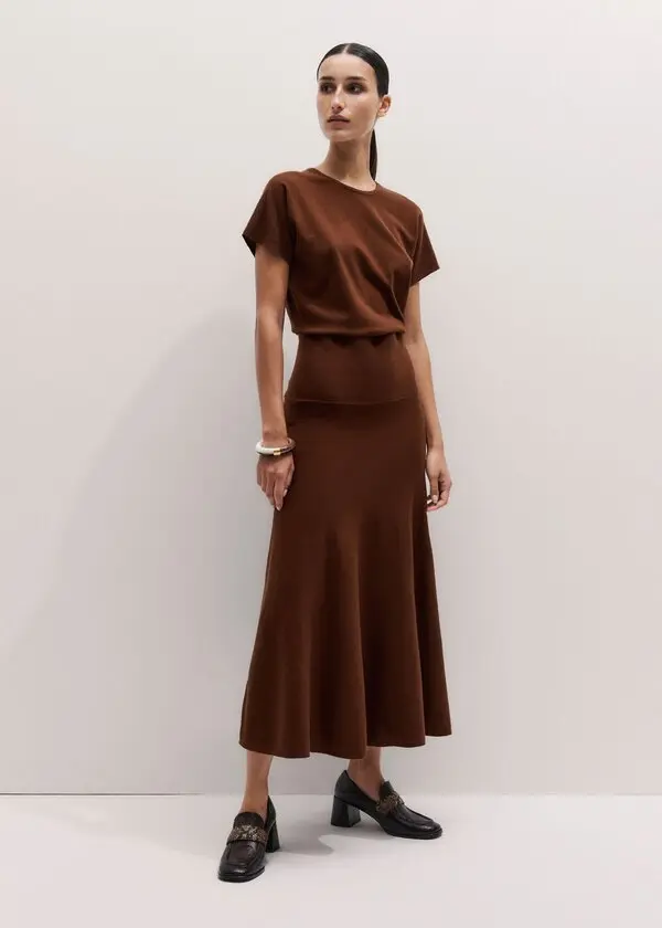 ME+EM Fine Merino Blouson Maxi Dress