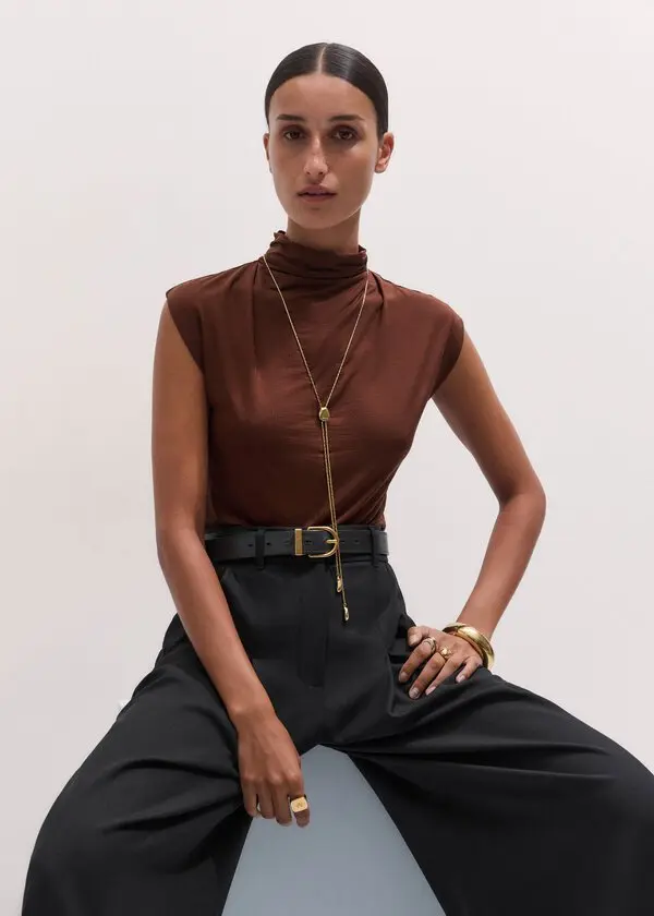 ME+EM Sleeveless Drape Top