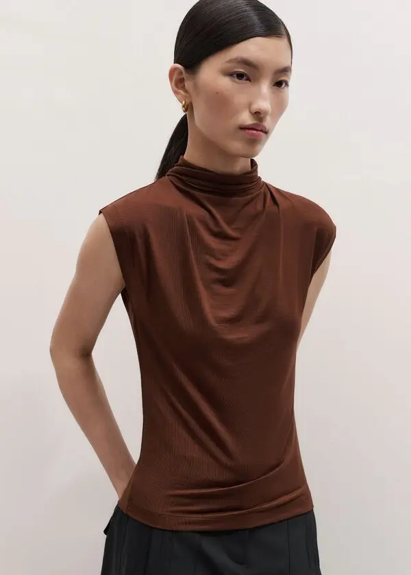 ME+EM Sleeveless Drape Top