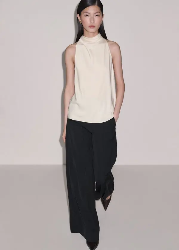 ME+EM Cowl Neck Halter Top