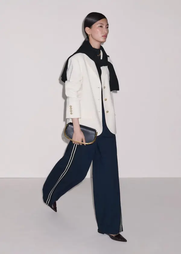ME+EM Side Stripe Barrel Trousers