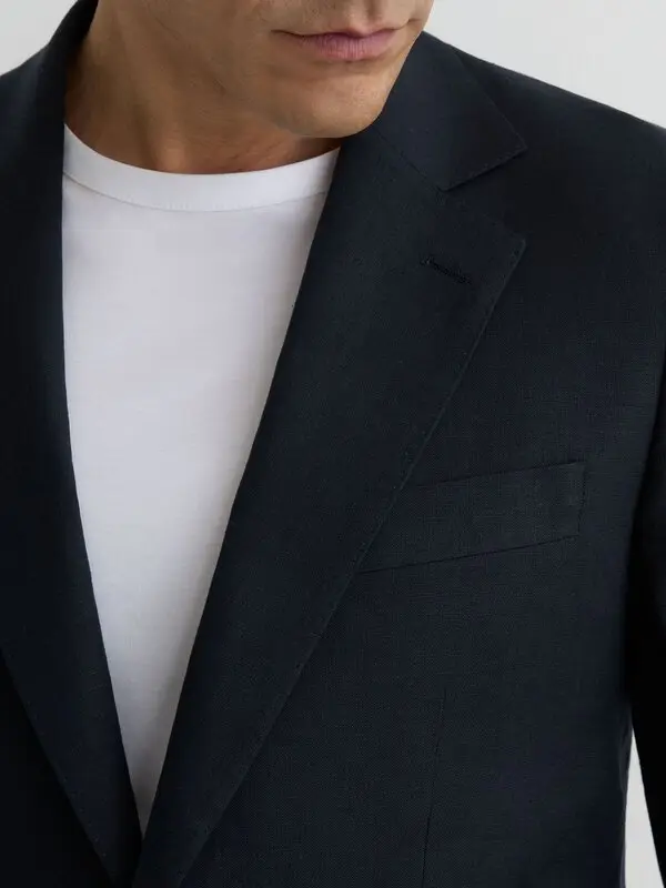 REISS Tailored Kin Classic Fit Single-breasted Linen Blazer