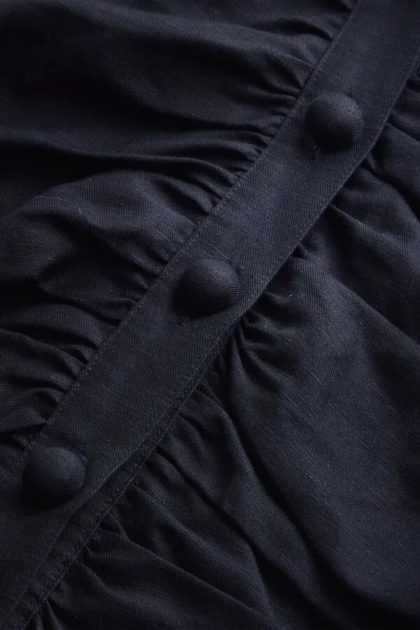 MARIE OLIVER Rowan Ruched Puff Sleeve Cropped Top