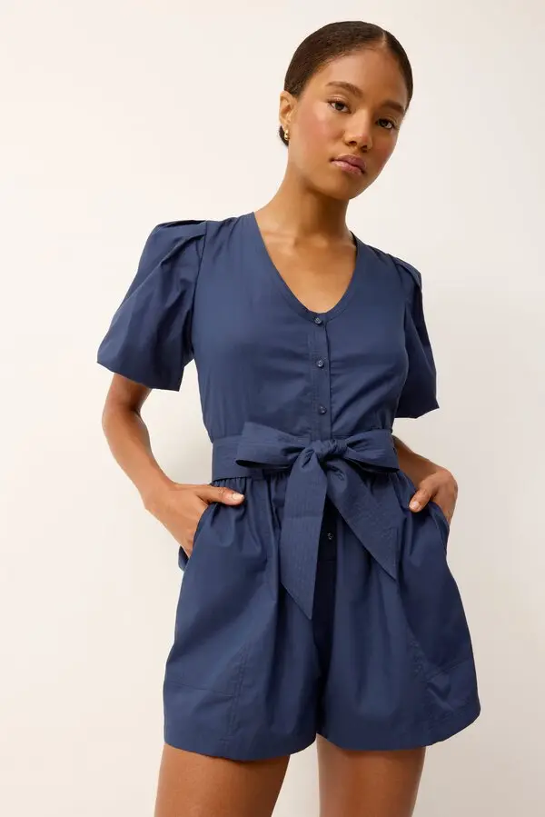 MARIE OLIVER Devin Romper - Navy