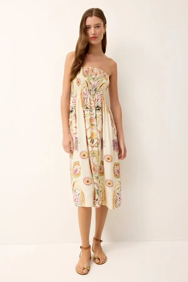 MARIE OLIVER Stacie Viscose Midi Skirt/strapless Dress