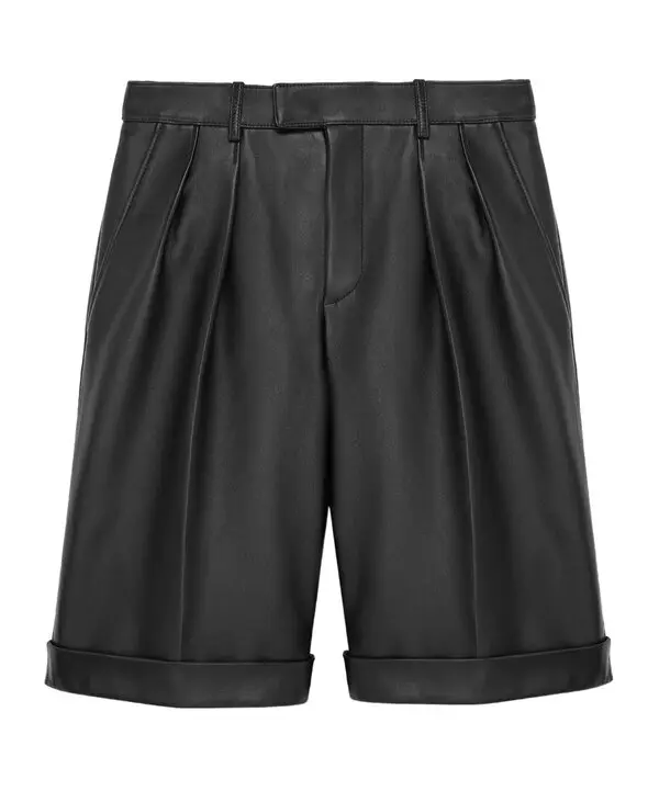 Saint Laurent Lambskin Bermuda Shorts