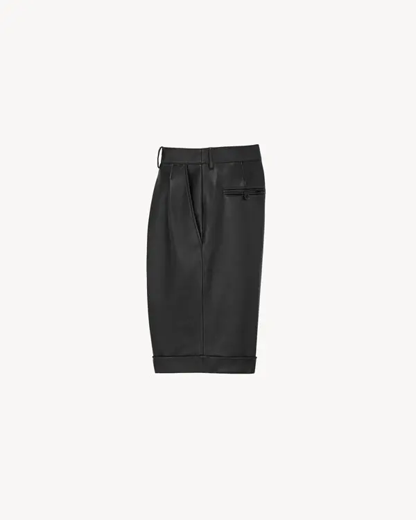Saint Laurent Lambskin Bermuda Shorts