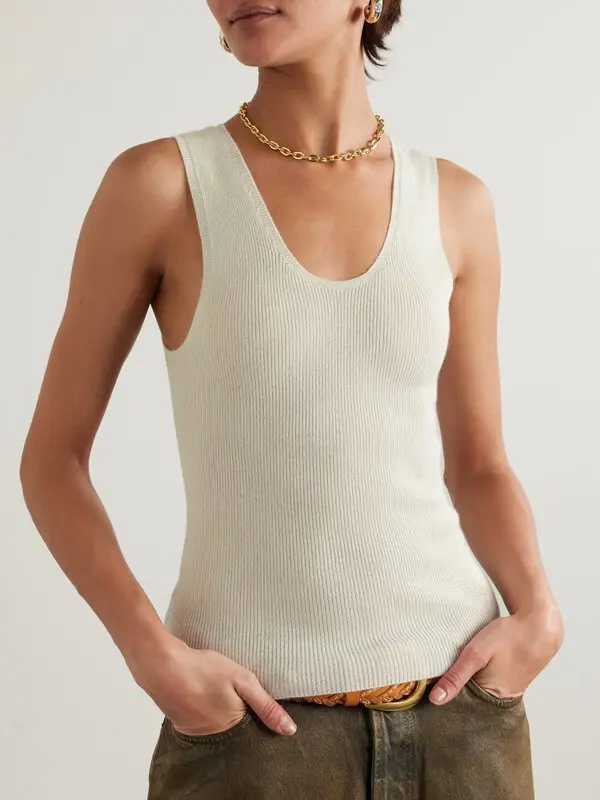 THE ELDER STATESMAN Delicash Tank Top