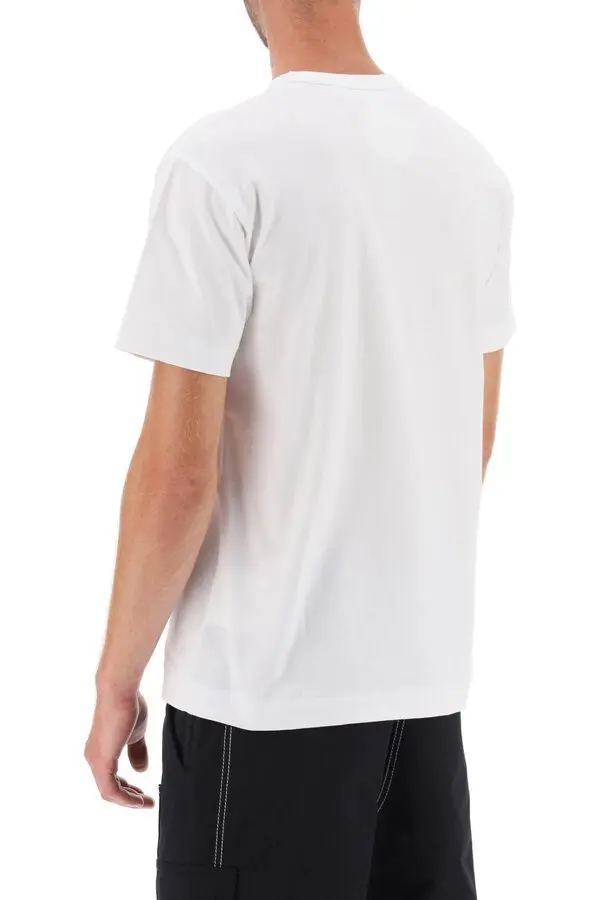 Play Comme Des Garcon Heart-print Logo-patch T-shirt