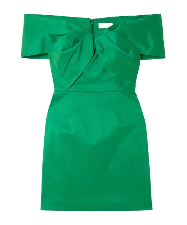 Rebecca Vallance Bailey Off-shoulder Pleated Dress