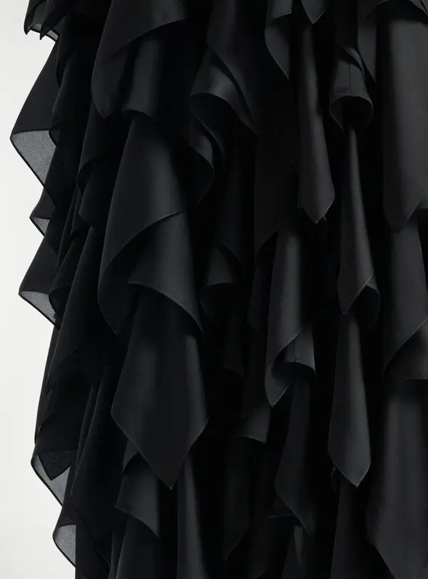 Balmain Long Ruffled Skirt