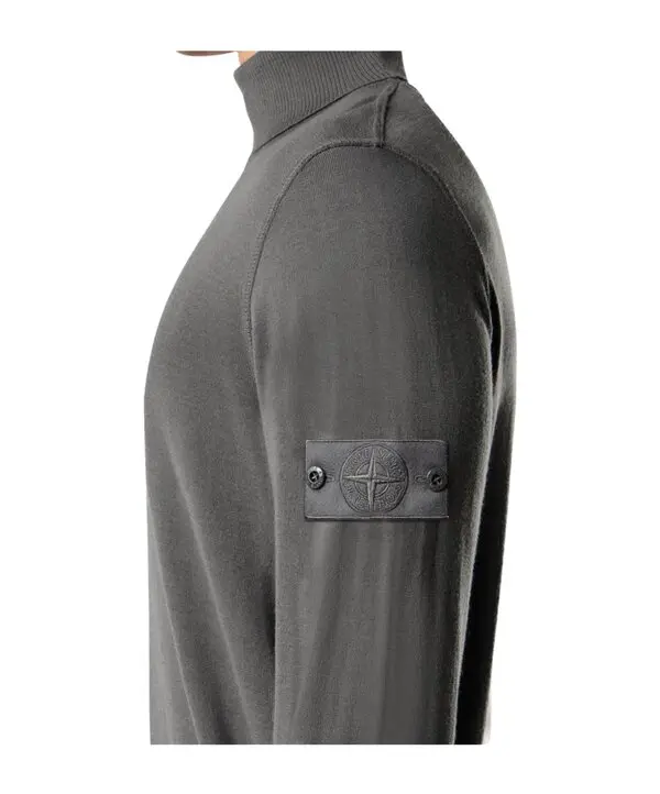 Stone Island Logo Patch Roll-neck Jumper
