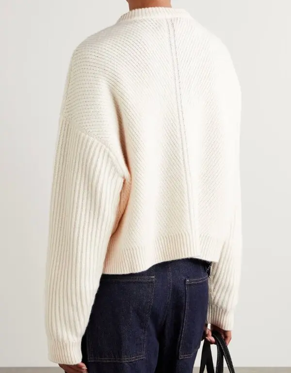 Le Kasha Puglia Ribbed Organic Cashmere Pullover