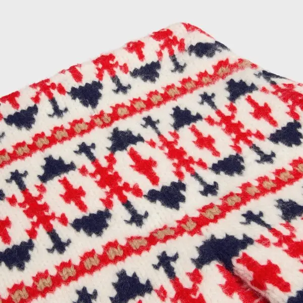 Celine Mini Skirt In Fair Isle Wool And Cashmere
