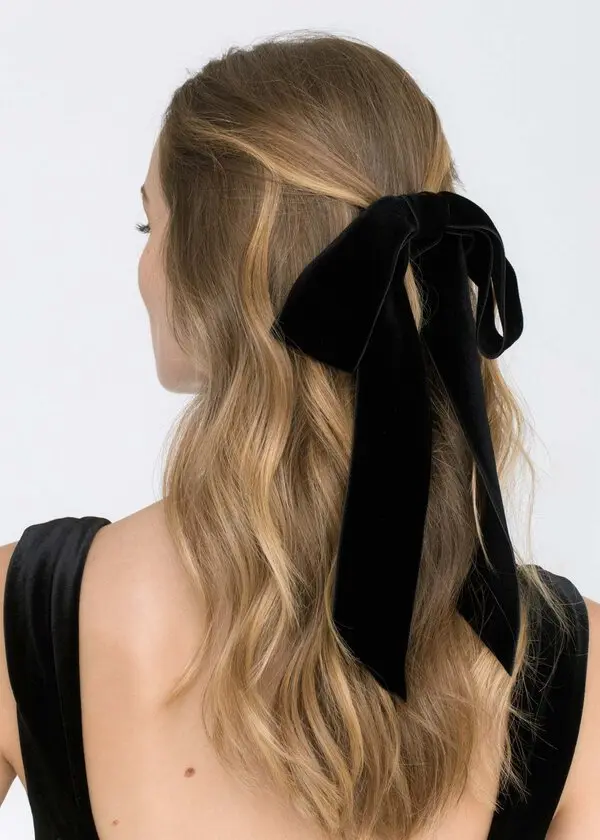 JENNIFER BEHR Adley Velvet Bow Barrette