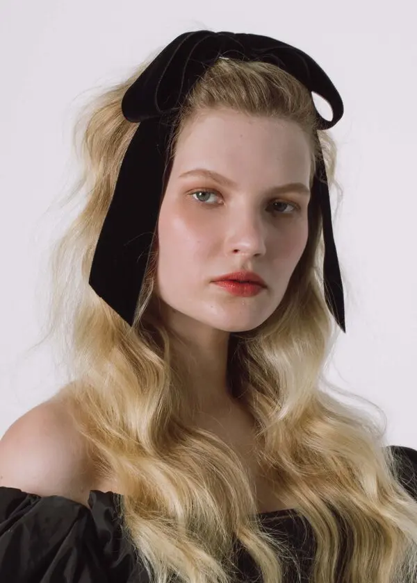 JENNIFER BEHR Adley Velvet Bow Barrette