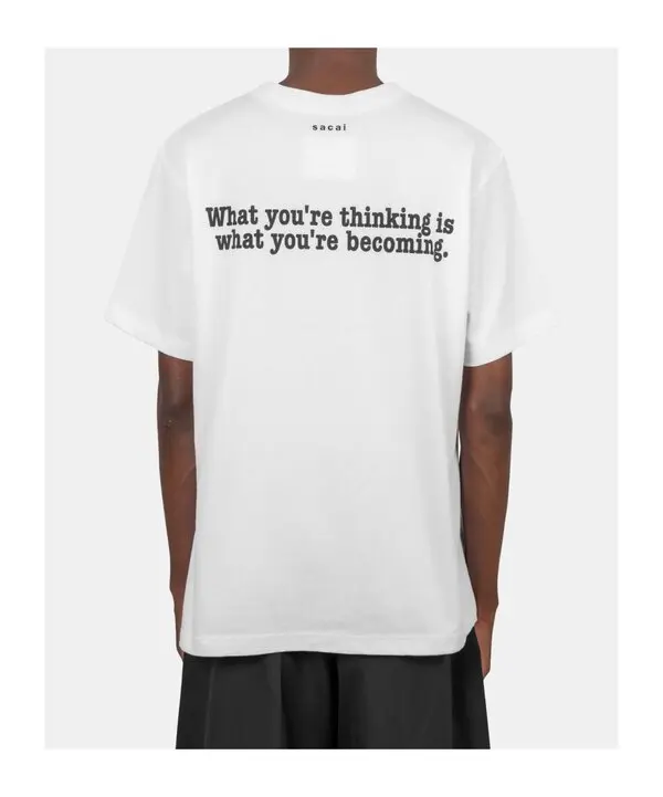 Sacai Graphic-print Short-sleeves T-shirt - White